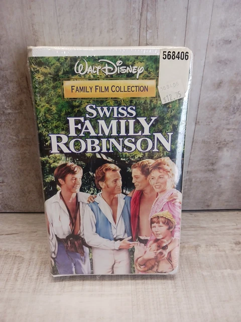 WALT DISNEY SWISS Family Robinson VHS Tape Clamshell Vintage 80s Movie ...
