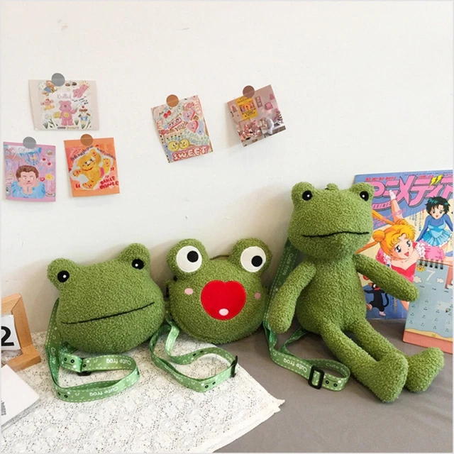 STUFFED POUCH PLUSH Backpack Bag Frog Frog Plush Backpack Travel $26.24 ...
