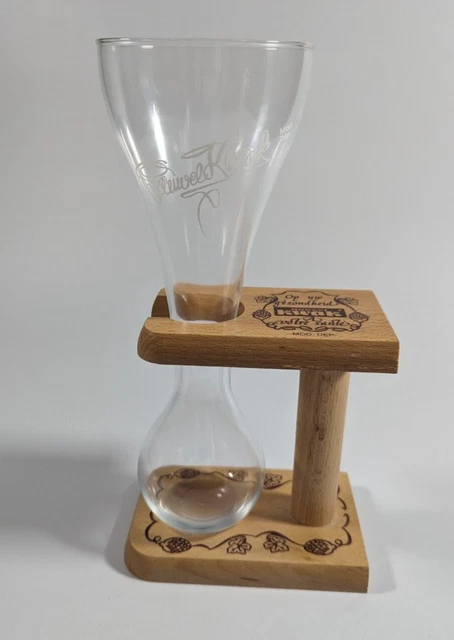 PAUWEL KWAK 33CL Belgian Beer Glass With Wooden Stand £14.99 - PicClick UK
