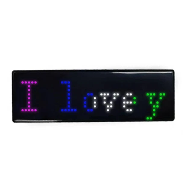 DIGITAL DISPLAY LED Name Tag with Built in Rechargeable Battery for ...