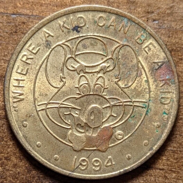 1994 CHUCK E. Cheese "Where A Kid Can Be A Kid" Amusement Token £5.90 ...