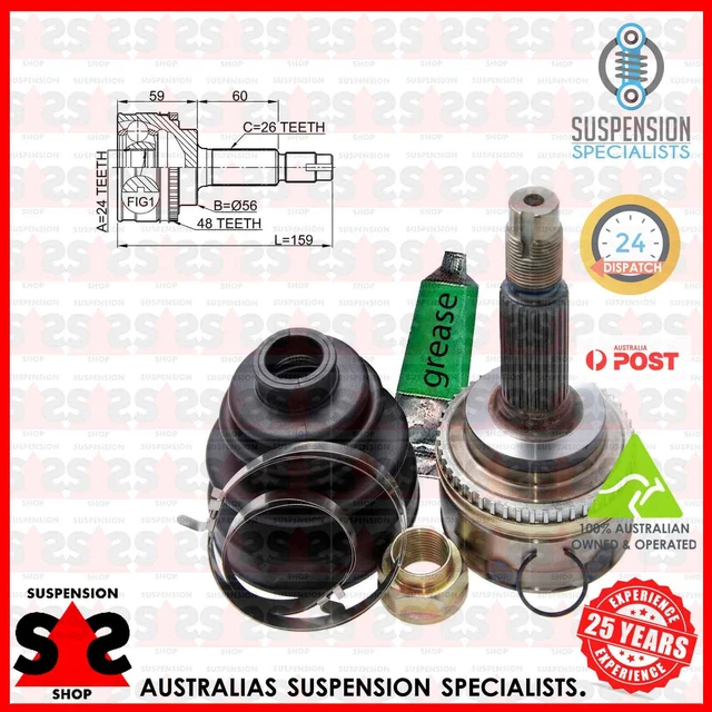 FRONT AXLE JOINT Kit, Drive Shaft Suit TOYOTA Avensis Estate (_T22_) 2.0 D EUR 88,66 - PicClick FR