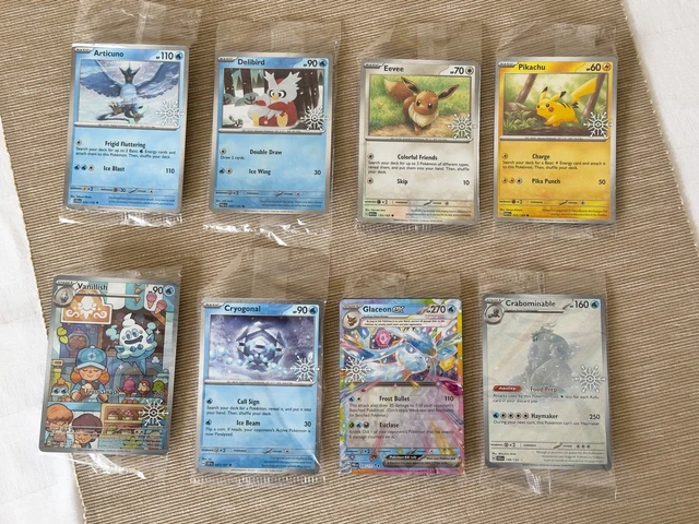 POKEMON 2025 HOLIDAY Calendar Stamped Promos (COMPLETE SET OF 8) SEALED ...