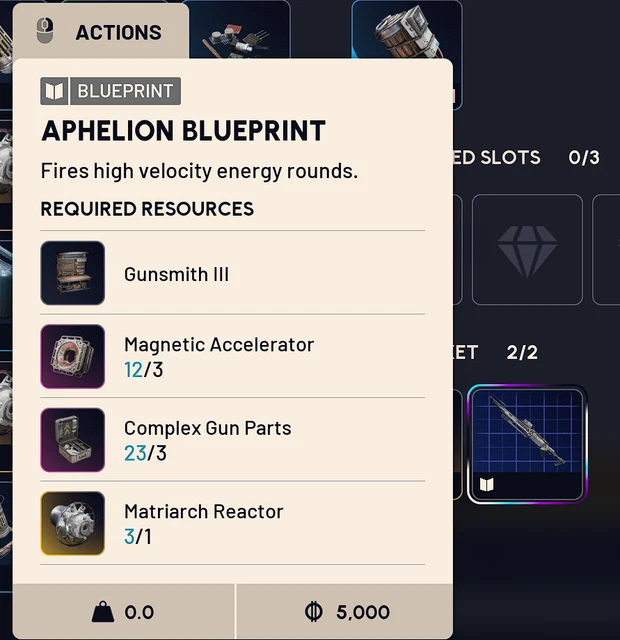 ARC RAIDERS - Aphelion Blueprint - In game Item/Blueprint (PC/PS5/XBOX ...