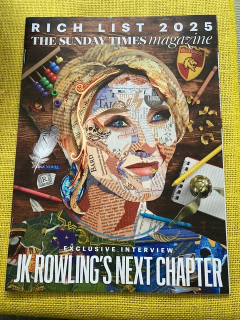SUNDAY TIMES RICH LIST MAGAZINE 2025 - JK ROWLING Harry Styles Dua Lipa ...