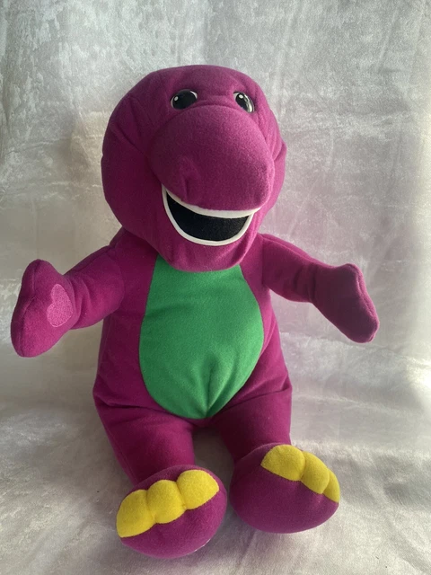 VINTAGE 1998 PLAY Along Barney Purple Dinosaur Singing Talking Plush ...