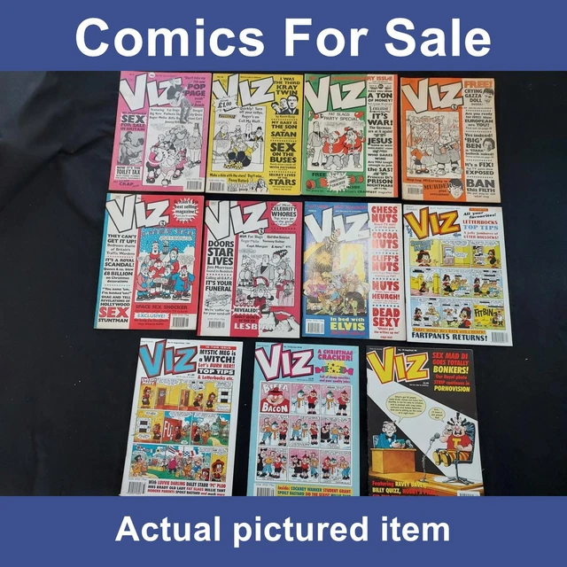 VIZ COMIC MAGAZINE 11 issue bundle between #39 -#79 inc gypsies (LOT ...