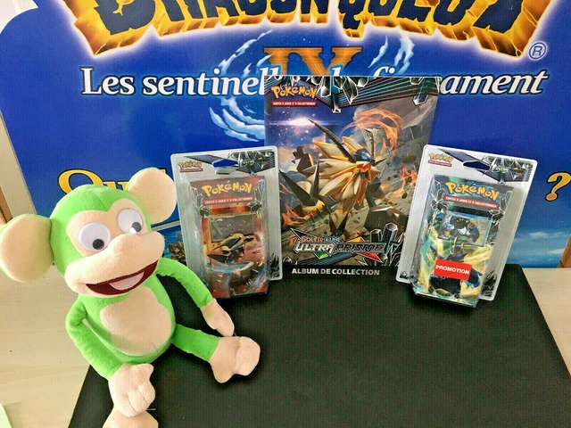 LOT CARTES POKÉMON 2 deck booster + album soleil lune Ultra-Prisme neuf ...