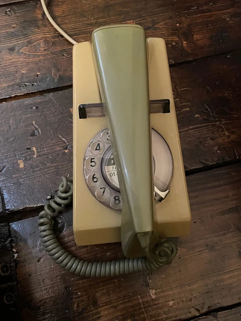 GENUINE GPO TRIMPHONE dial Telephone - Beige & Green £21.52 - PicClick UK