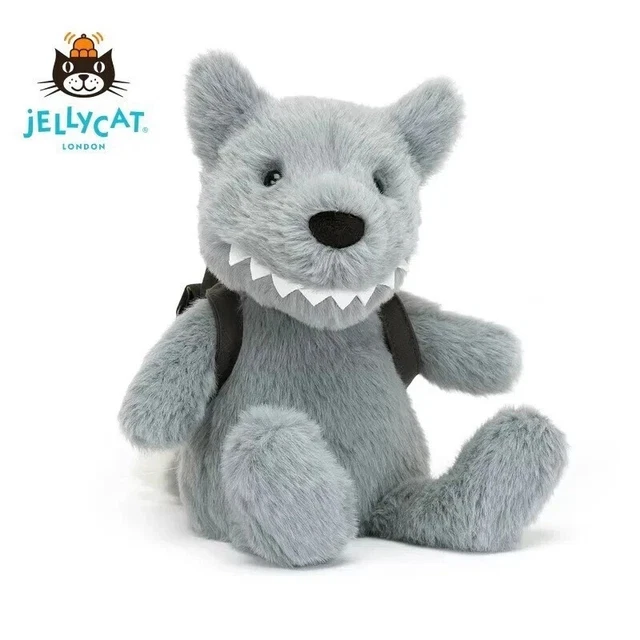 JELLYCAT BACKPACK WOLF Bluey-Grey Toy Plush Doll Christmas Gifts & Gift ...