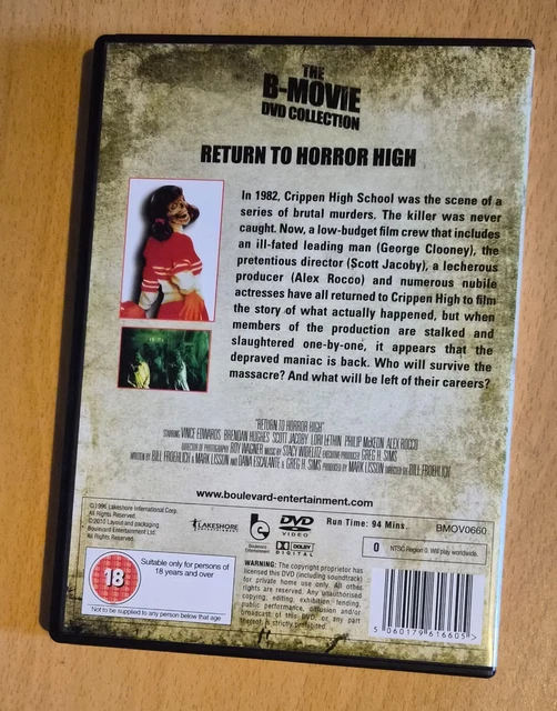RETURN TO HORROR High 1987 (B-Movie Collection DVD 2010) £2.24 ...