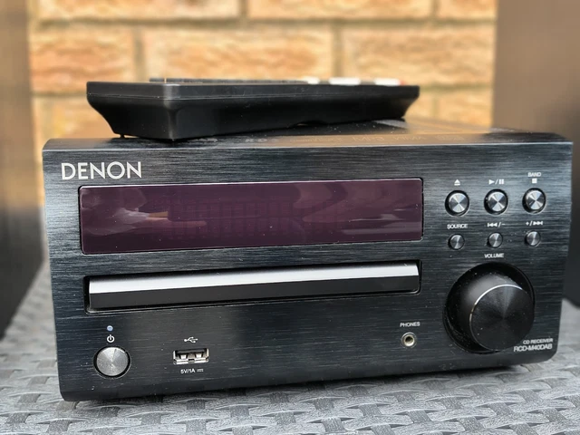DENON RCD-M40 DAB/CD/FM HiFi System Complete With Remote & DENON SC-40 ...