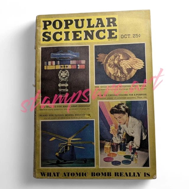 POPULAR SCIENCE MAGAZINE: What Atomic Bomb Really Is, Army Insignia ...