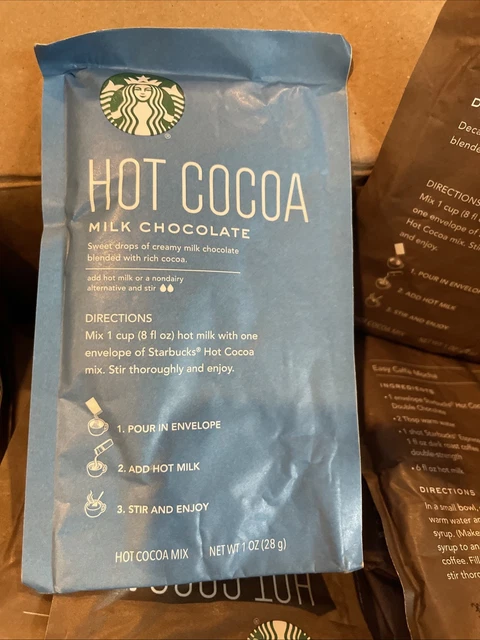 STARBUCKS HOT COCOA Mix Milk And Double Chocolate 54 Loose Packs £18.13 ...
