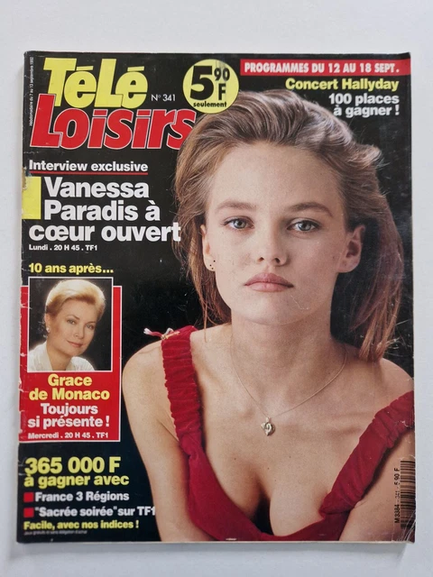 MAGAZINE REVUE PROGRAMME TV TELE LOISIRS #341 7 septembre 1992 Vanessa Paradis EUR 10,00 ...
