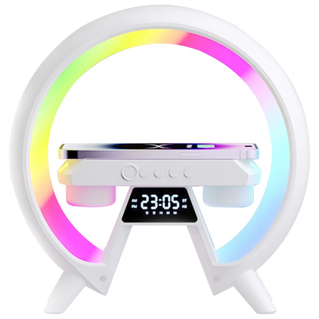 WIRELESS CHARGING RGB Lamp Can Be Used TF Card Bluetooth-Compatible ...