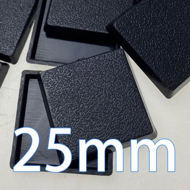 25MM WARGAMES BASE Garage Kit Plastic Bases Square Bases Plastic GXAU ...
