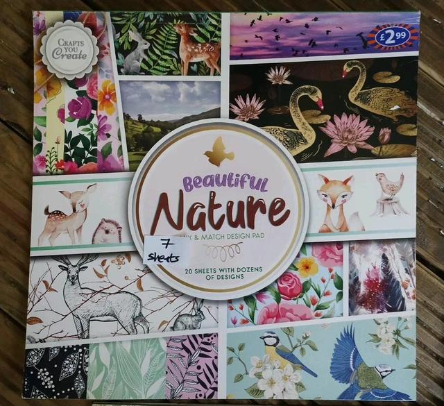 6 CRAFT PAPER pads 12x12*25 sheets*scrapbook*junk journal*memory book ...