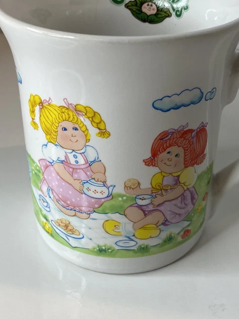 VINTAGE 1984 CABBAGE Patch Kids Doll Boy Girl White Coffee Ceramic Mug ...