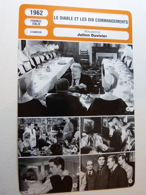 FILM SHEET, THE Devil And The Ten Commandments, Julien Duvivier, 1962 ...