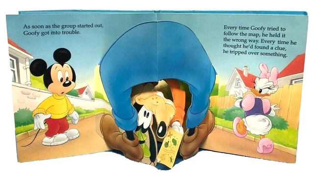 VINTAGE WALT DISNEY Company Mickey Mouse Treasure Hunt Pop Up Pals Book ...
