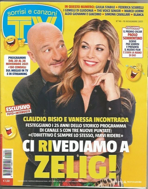 Rivista Settimanale Sorrisi E Canzoni Tv N 46 16 Novembre 2021 Gruppo