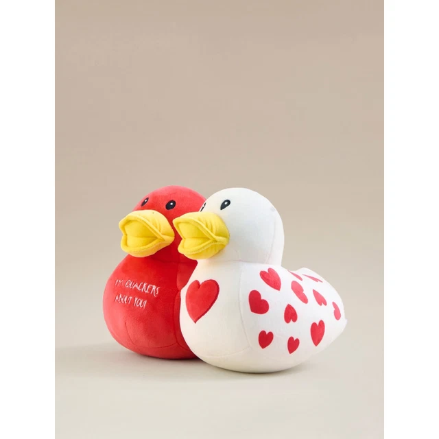 VALENTINES GIFT IDEA, 2 red and white Duck Plush gift £19.34 - PicClick UK