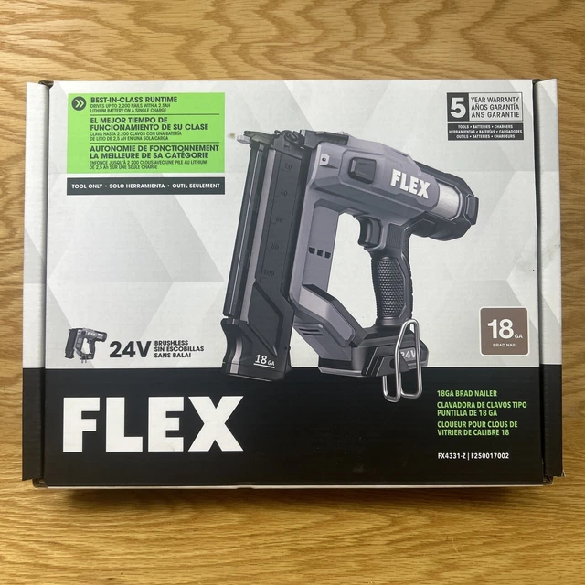 FLEX 24V 18GA Brad Nailer Tool Only - FX4331-Z ~ Mint Condition! $179. ...