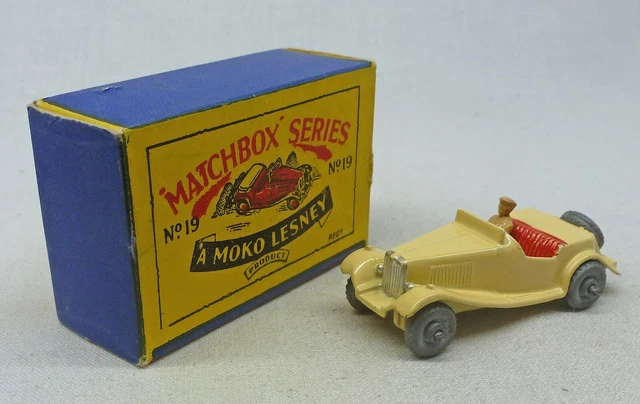 MOKO LESNEY MATCHBOX Toys MB19a MG Sports Car Cream £25.00 - PicClick UK