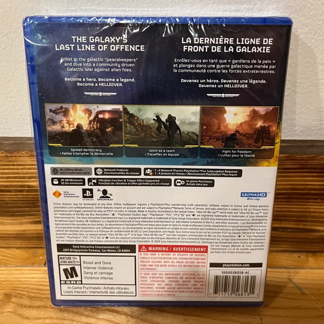 HELLDIVERS 2 PS5 (Sony Playstation, 2024) Physical Copy (PSN sub ...