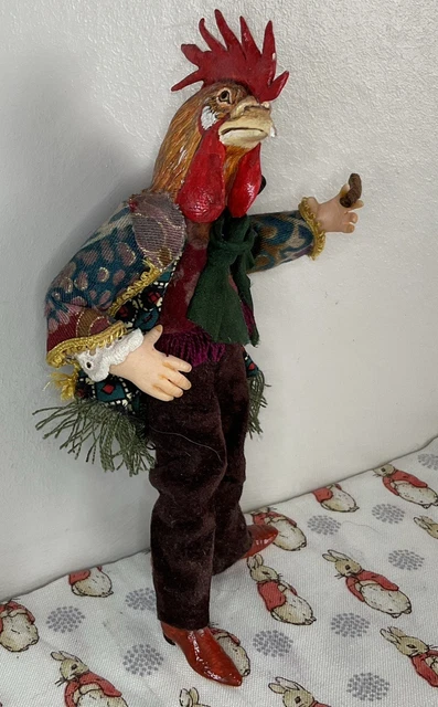 DAVID WARD ARTISAN Anthropomorphic Miniature Dolls House Doll - Rooster ...