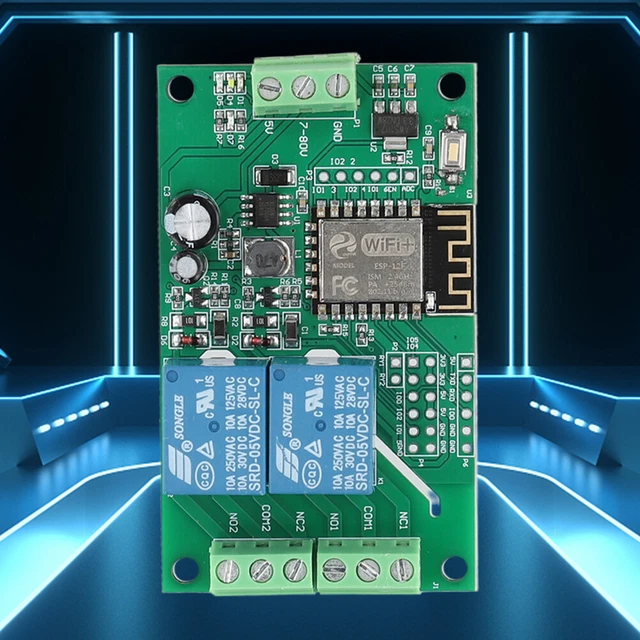 ESP8266 WIFI RELAY Board Dual Channel PCB Relay Module DC 5V 10A for ...
