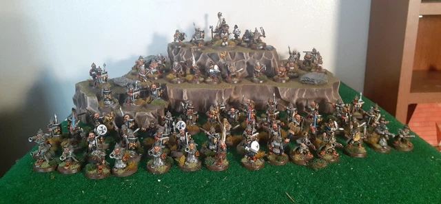 DWARF ARMY FOR LOTR, Warhammer, Fantasy Gaming. 28mm Metal 87 Figures ...