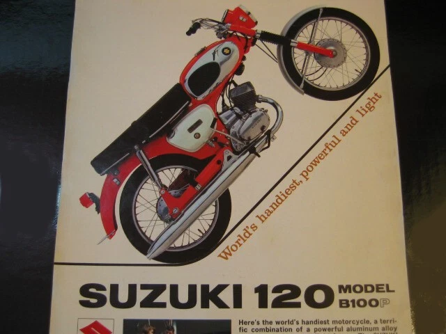 BROCHURE MOTO SUZUKI 120 model B100P #87 EUR 40,00 - PicClick IT