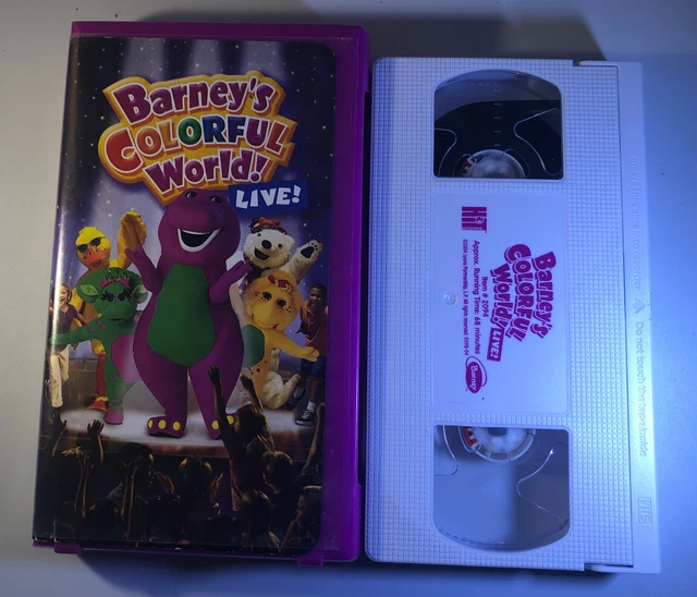 SHIPS N 24 HOURS-Barney Colorful World Live VHS 2004-RARE VINTAGE $89. ...