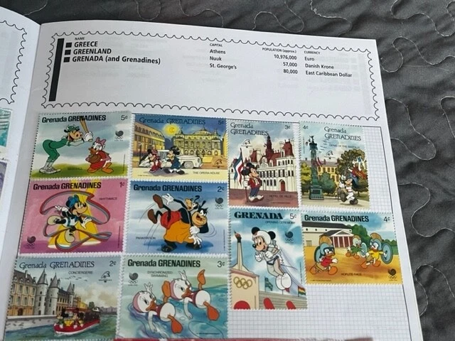 WALT DISNEY DONALD Duck mickey goofie x 11 postage stamps £4.99 ...