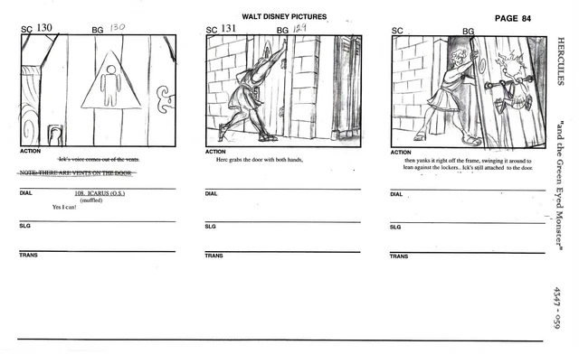 DISNEY'S HERCULES: THE Animated Series Production Studio copie ...