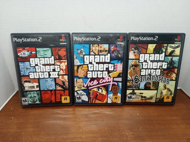 GRAND THEFT AUTO The Trilogy PS2 -PlayStation 2 GTA III San Andreas ...