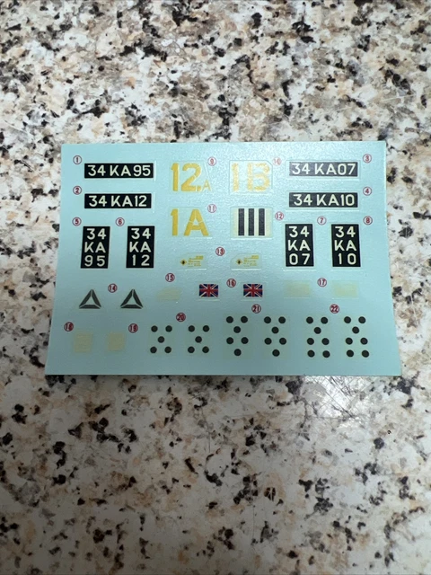 TAMIYA DECALS 1/35TH British MBT Challenger £9.00 - PicClick UK