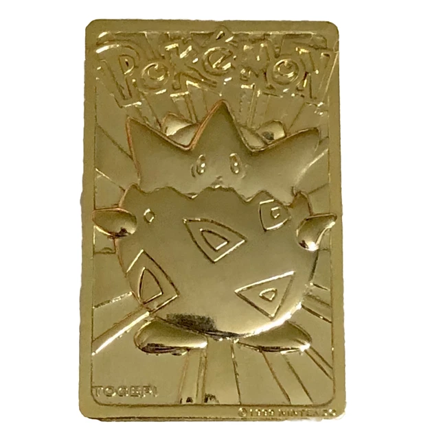 POKÉMON BURGER KING Limited Edition 23K Gold Plated Togepi Trading Card ...