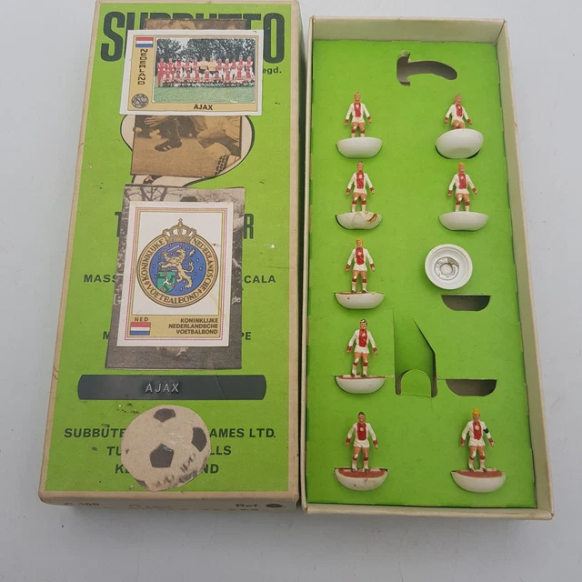 VINTAGE SUBBUTEO TABLE Soccer Ajax Part Set Box No C100 OO Scale £5.00 ...
