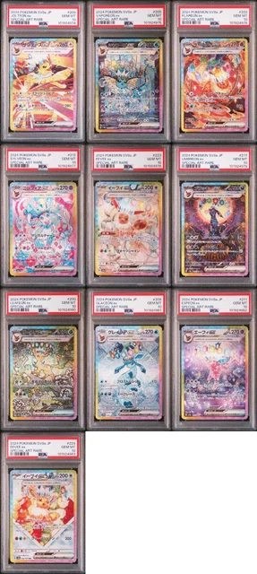 PSA 10 SEQUENTIAL Pokemon Japanese Terastal Festival Eevee Evolution ...