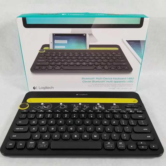 LOGITECH BLUETOOTH MULTI-DEVICE Keyboard K480 for Computers Tablets -In ...