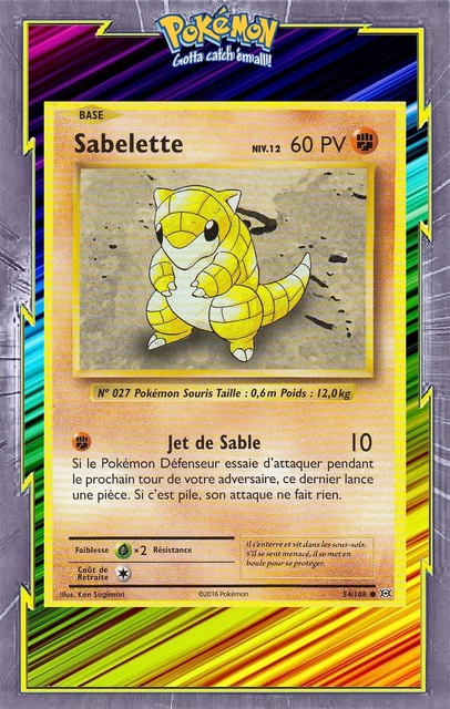 🌈SABELETTE - XY12:EVOLUTIONS - 54/108 - Carte Pokemon Neuve Française ...