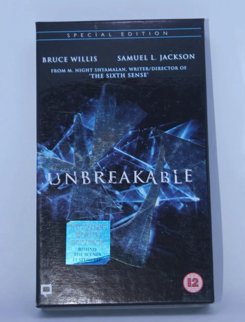 UNBREAKABLE, BRUCE WILLIS VHS Tape Vintage Video Movie M 2000 Special ...