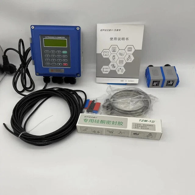 TUF-2000B ULTRASONIC FLOW Meter Liquid Flowmeter w/ TM-1 TS-2 ...