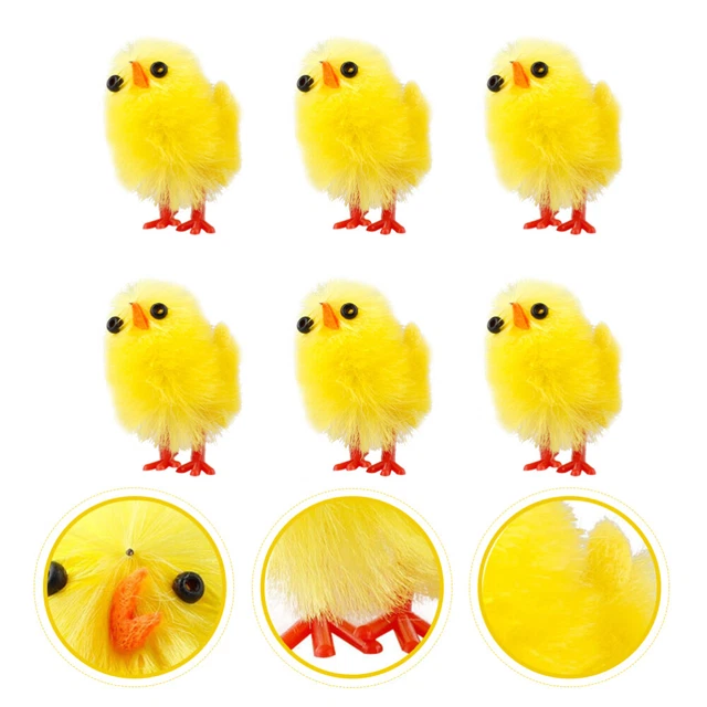 POLLITOS DE PASCUA de plástico para oficina niños de juguete 6 piezas ...