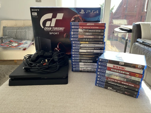 SONY PLAYSTATION 4 Slim 500GB Bundle Boxed Jet Black 27 Games (Model: CUH-2116A) £229.99 ...
