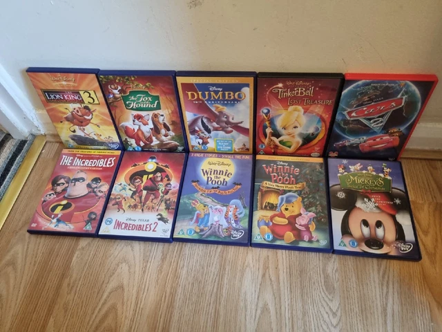 10X KIDS/CHILDRENS DISNEY Bundle, Lion King 3, Dumbo, Tinkerbell, Cars ...