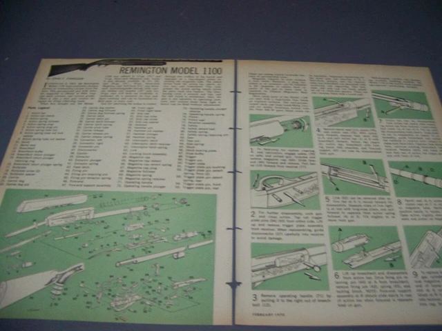 HISTORY - REMINGTON Model 1100 Shotgun..history/Exploded View..rare ...